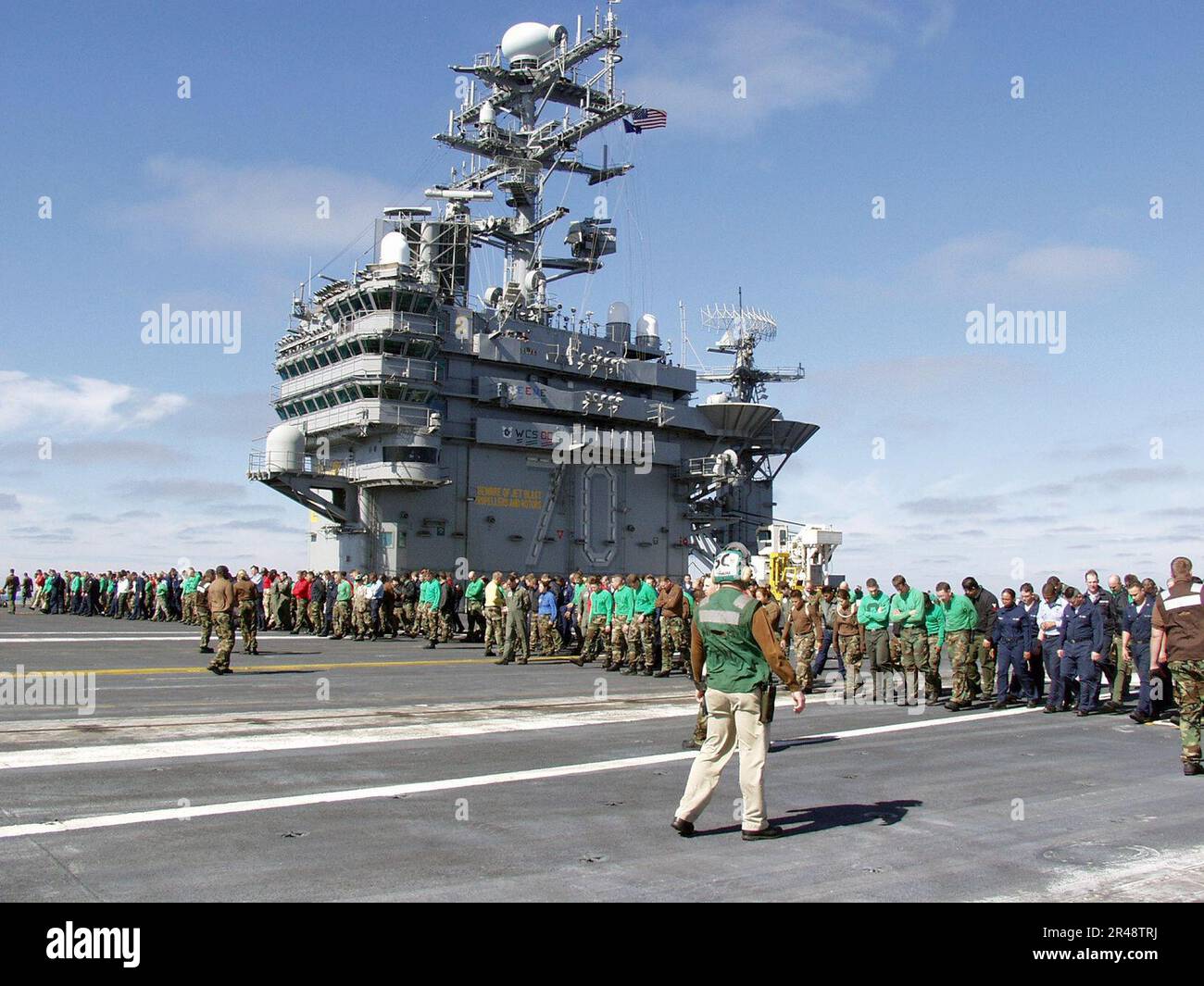 US Navy The crew of USS Carl Vinson and crew members from the newly ...