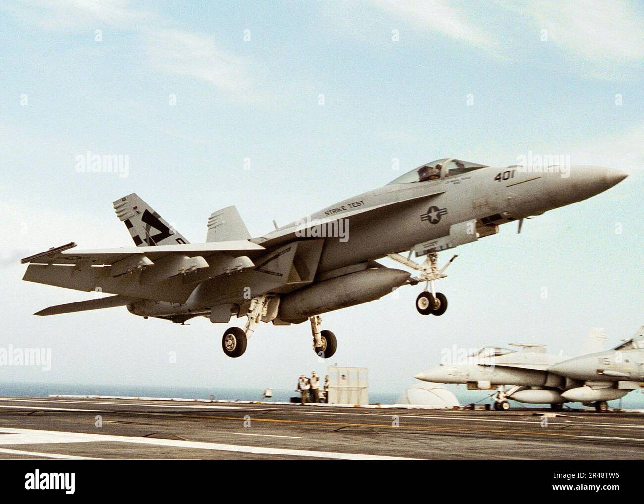 US Navy An F-A-18E of Air Test and Evaluation Squadron Two Three (VX-23 ...