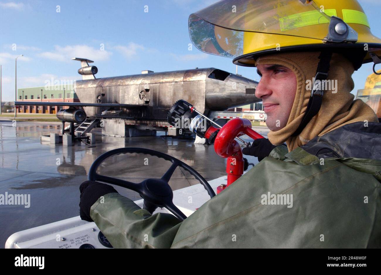 US Navy Naval Technical Training Center, firefighting facility Stock ...