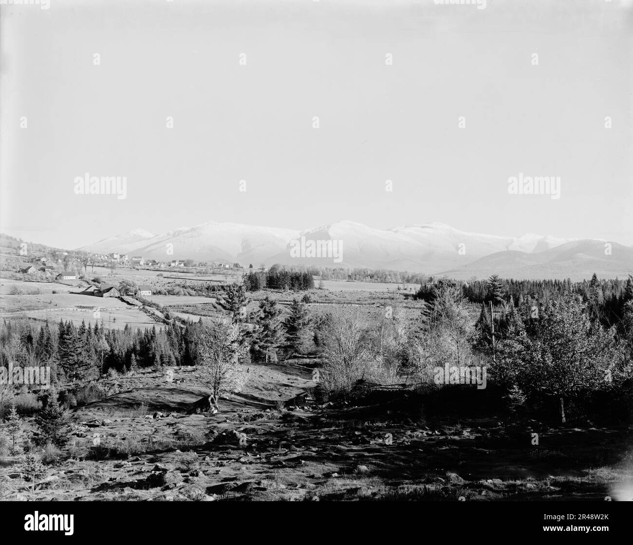 Jefferson and the Presidential Range, White Mountains, c1900 Stock ...