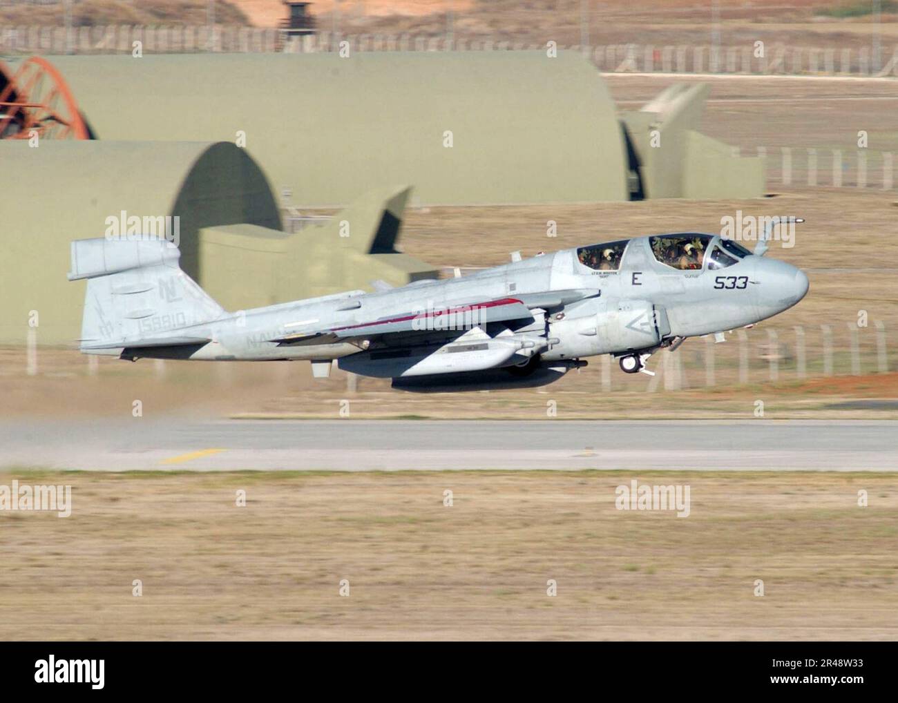 US Navy U.S. Navy EA-6B Prowler taking off from Incirlik Air Base ...