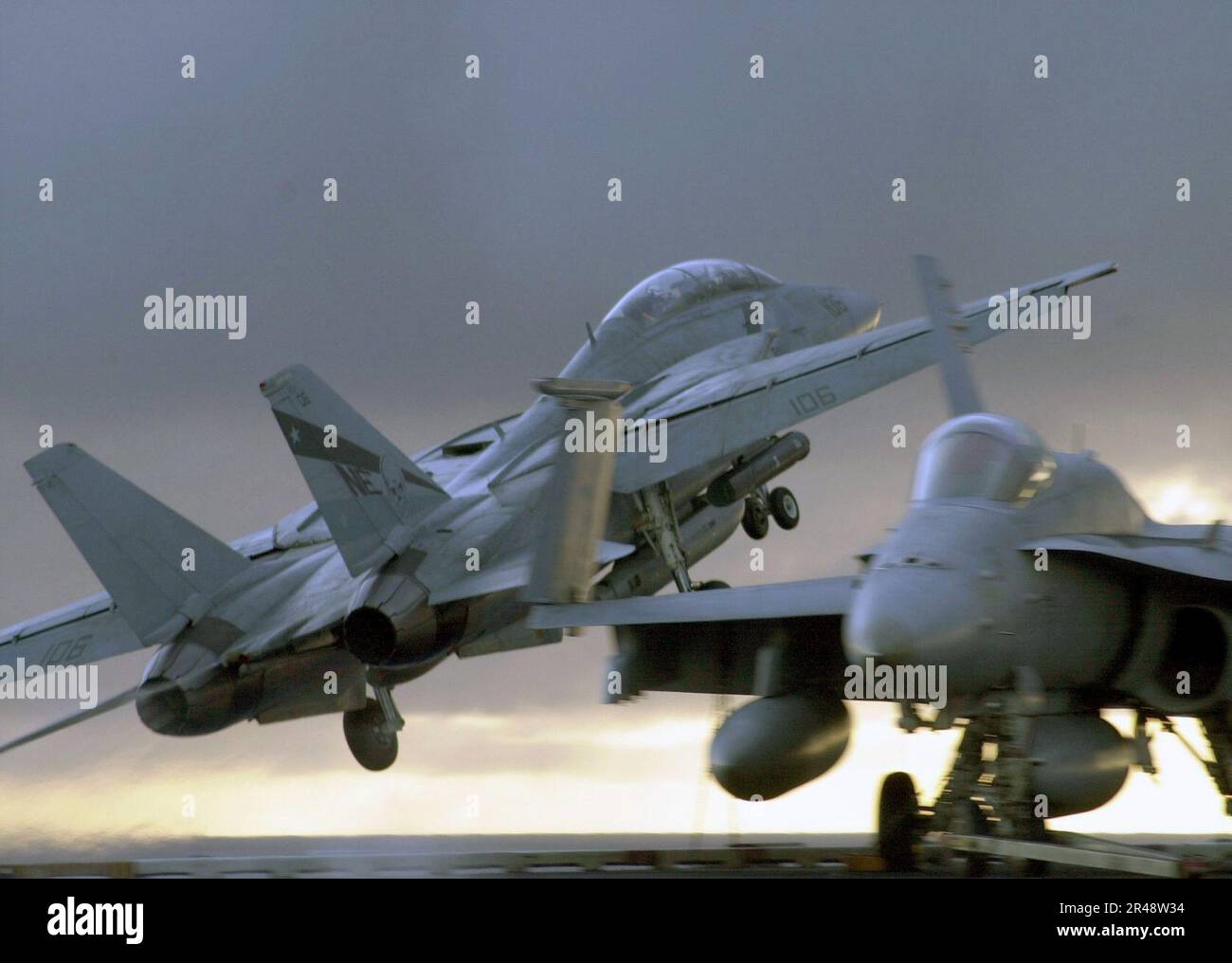 US Navy A F-14D Tomcat assigned to the ''Bounty Hunters'' of Fighter ...