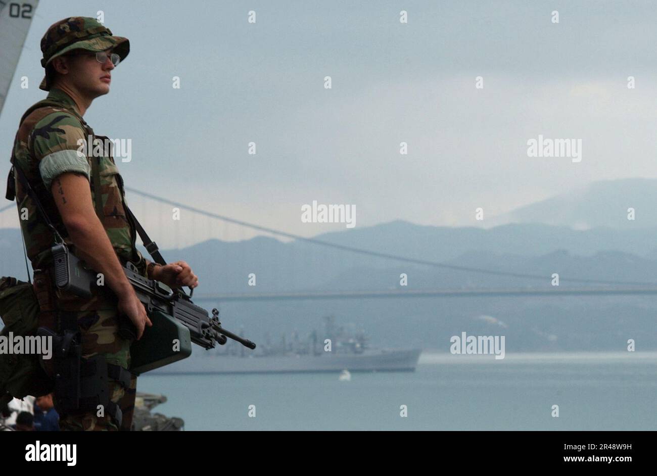 US Navy standing watch Stock Photo - Alamy