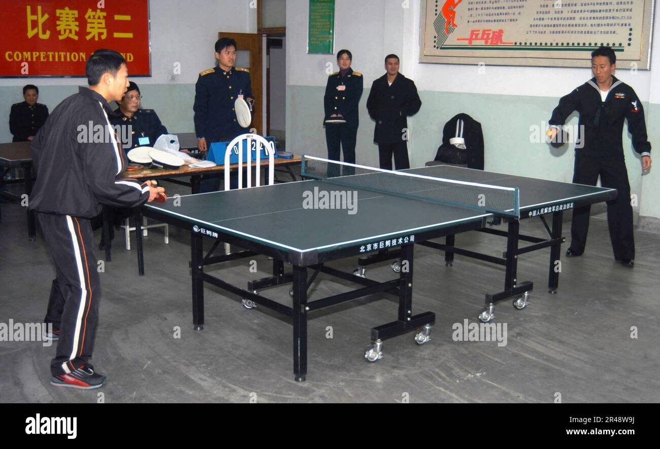 US Navy ping pong tournament held at the People's Liberation Army ...