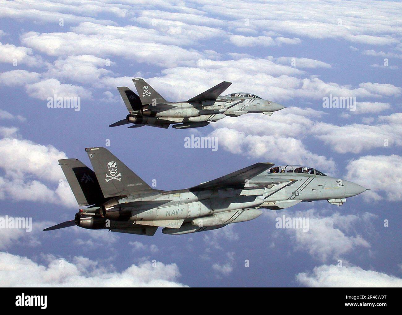 US Navy Two F-14 Tomcats of Fighter Squadron One Zero Three (VF-103 ...