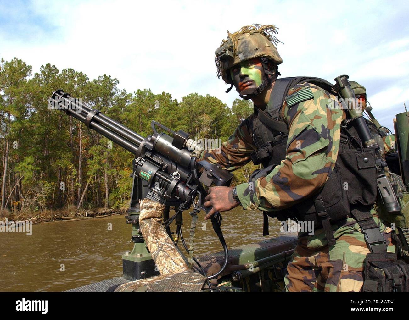 US Navy Special Boat Team (SBT) 22 demonstrates waterborne operations ...