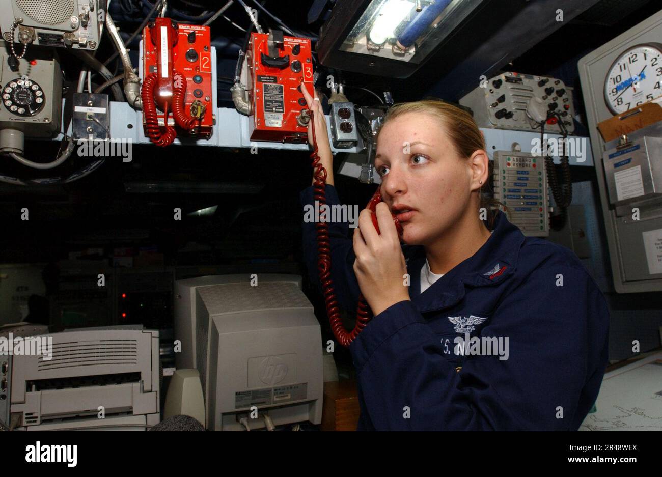 US Navy communicating with inbound pilots from within the Undersea ...