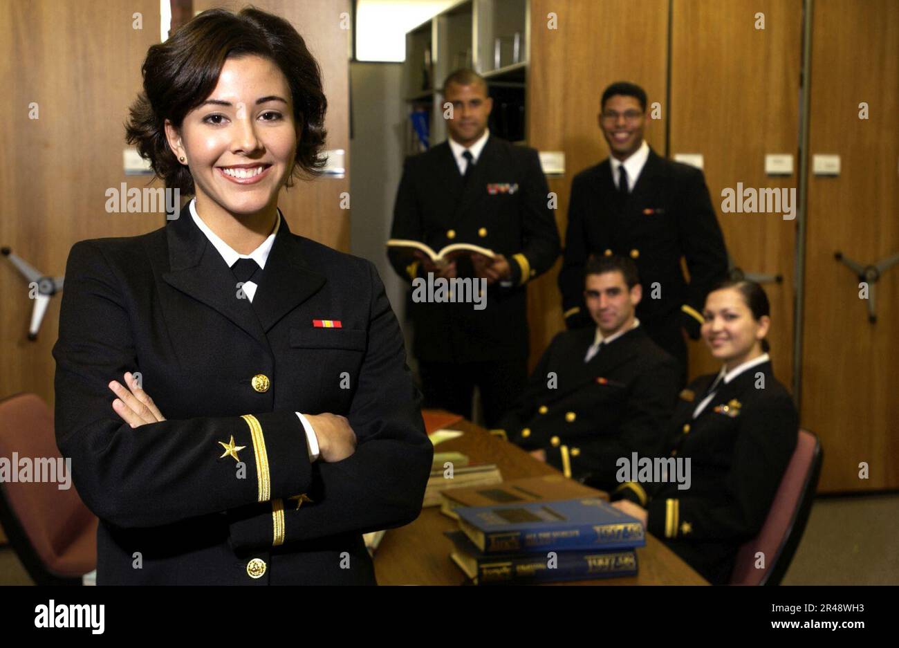 US Navy student at the Navy Marine Corps Intelligence Training Center ...