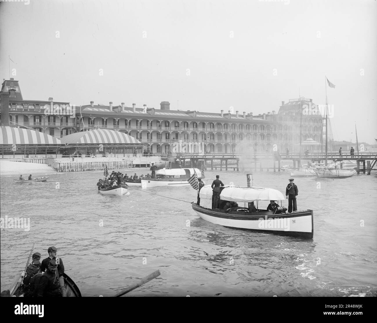 U.S.S. New York, return of landing party, between 1893 and 1901 Stock ...