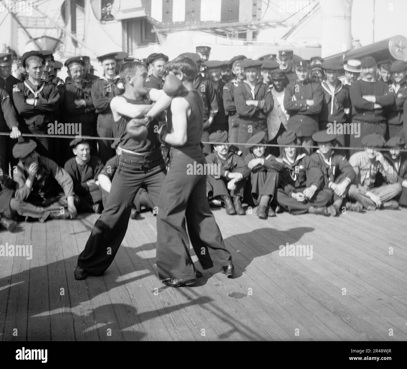 U.S.S. New York, a 4-round bout, anniversary of Santiago, 1899 July 3 ...