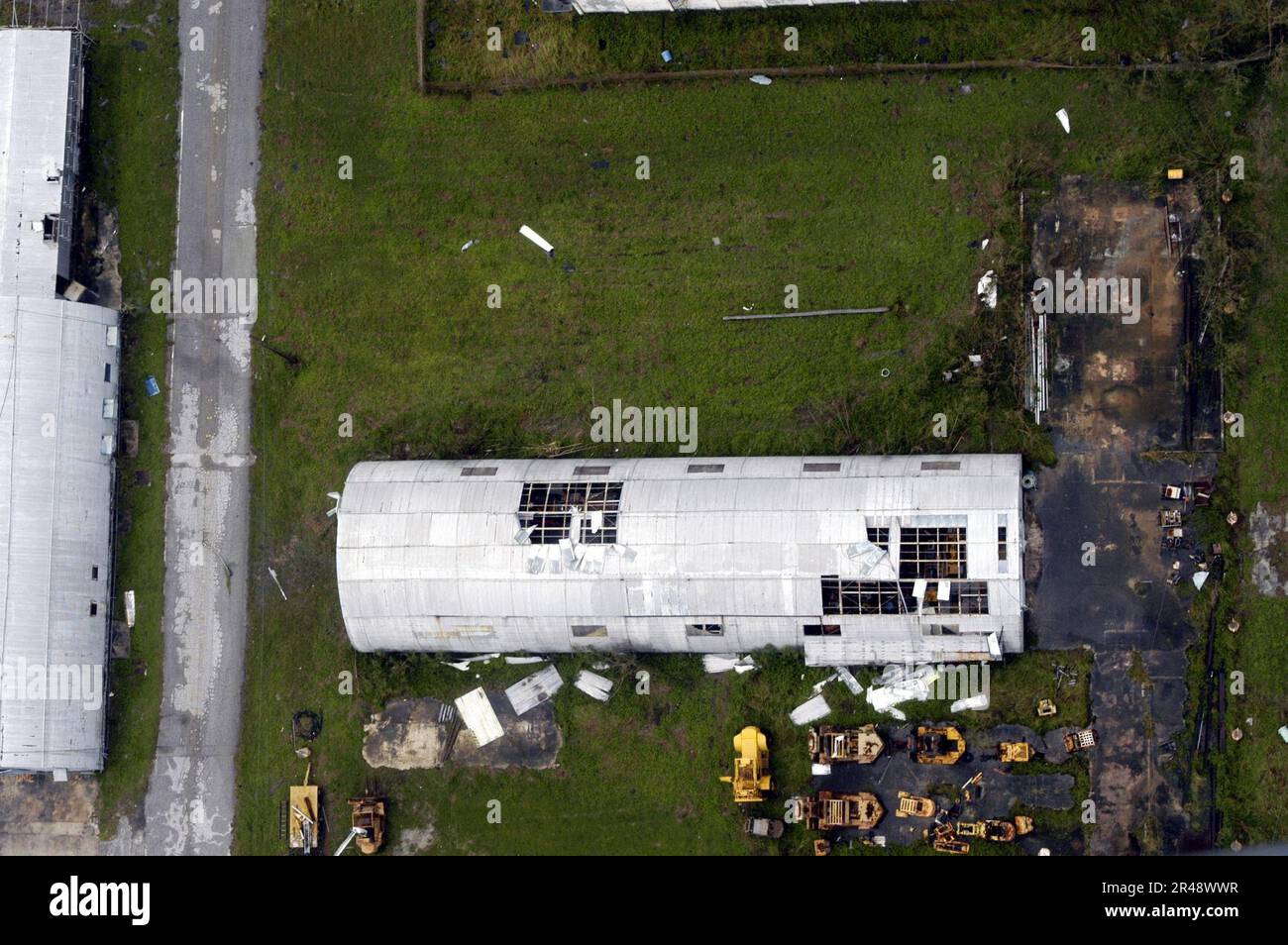 US Navy Several buildings received heavy damage aboard U.S. Naval ...
