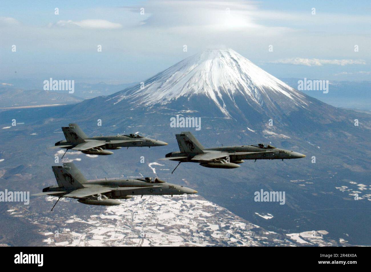 US Navy One of the first squadrons airborne to commemorate the F-A-18 ...