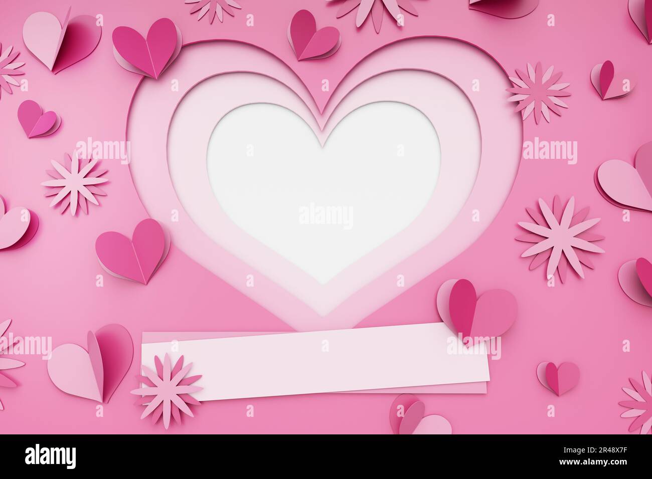 Pink heart shape to be used for writing Stock Photo - Alamy