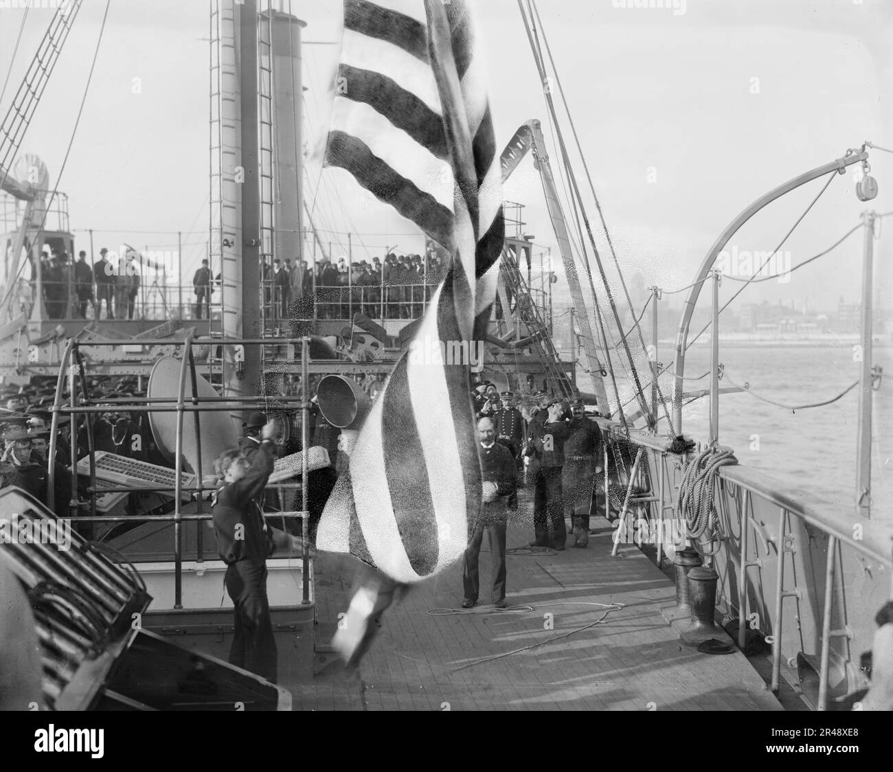 U.S.S. Chicago going into commission, Dec. 1, 1898, 1898. Chicago was ...