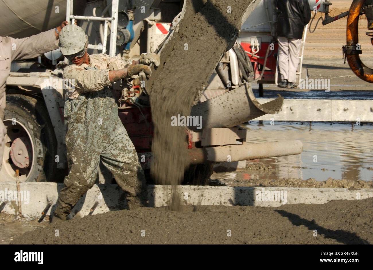 US Navy Seabees attached to Naval Mobile Construction Battalion Seventy ...