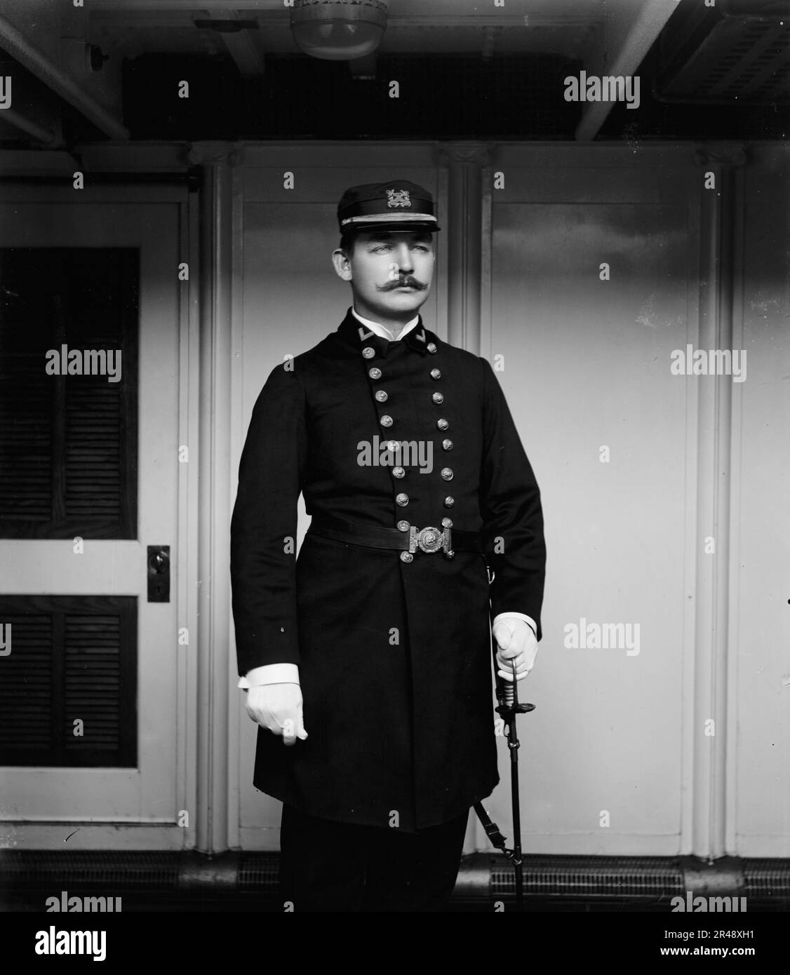 U.S.S. Brooklyn, Carpenter Warford, between 1896 and 1899 Stock Photo ...