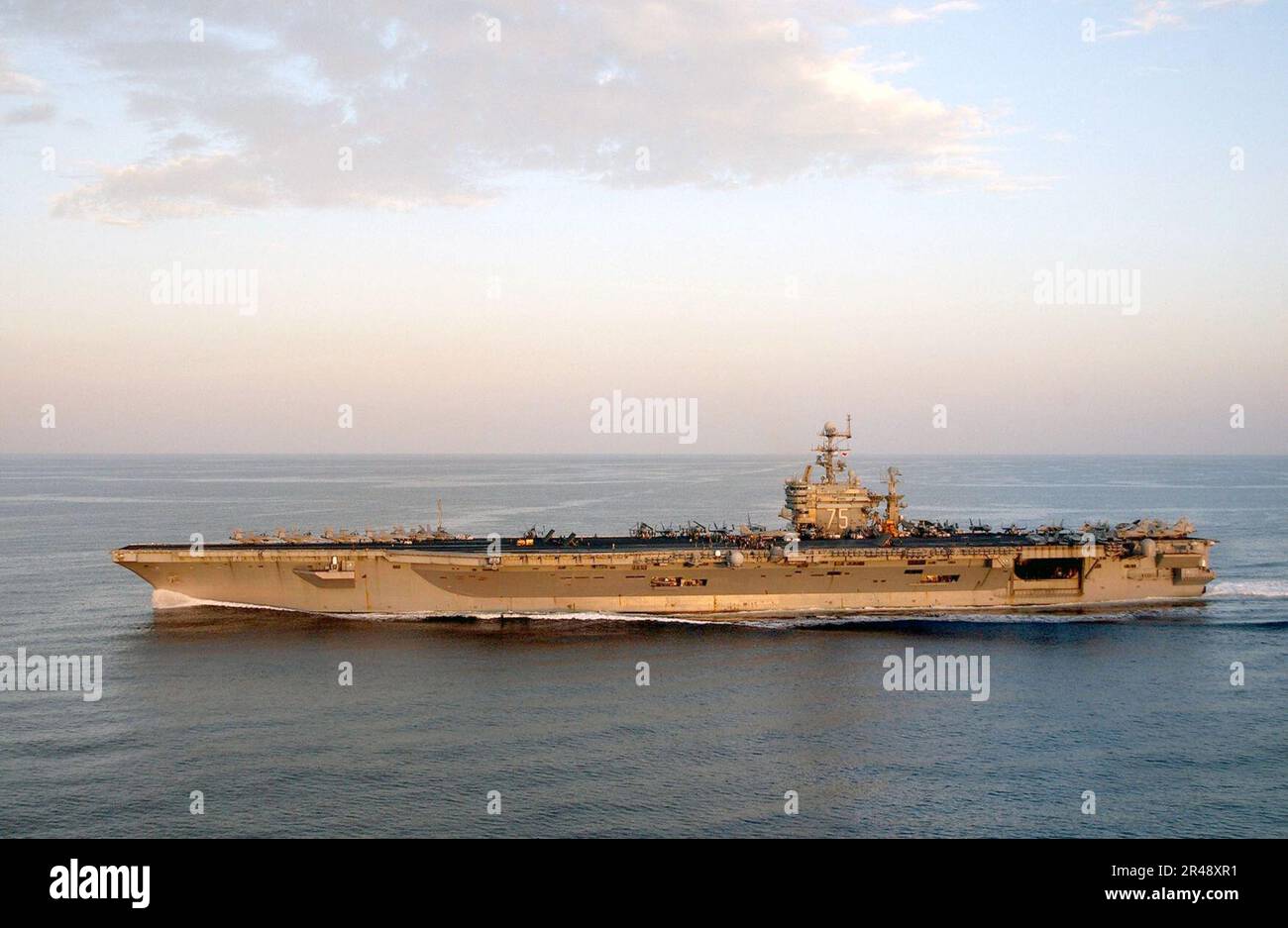 US Navy Truman and her embarked Carrier Air Wing Three (CVW-3) steam ...