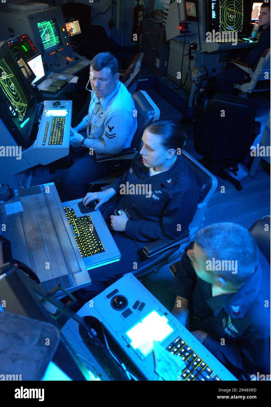 US Navy Air Traffic Controllers man their positions Stock Photo - Alamy