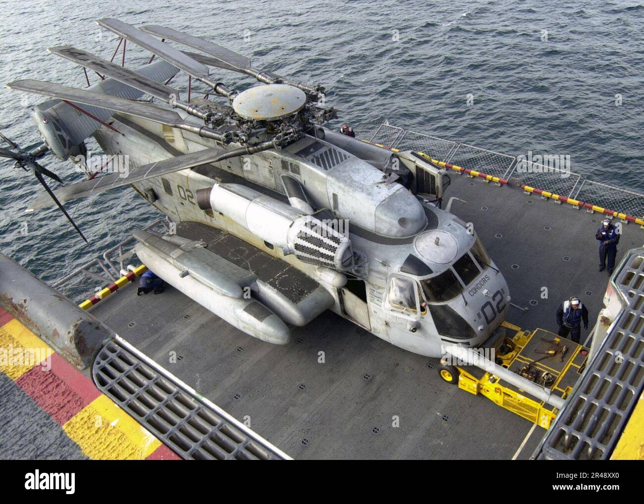 US Navy Air Department Sailors prepare to transport a CH-53 ''Sea ...