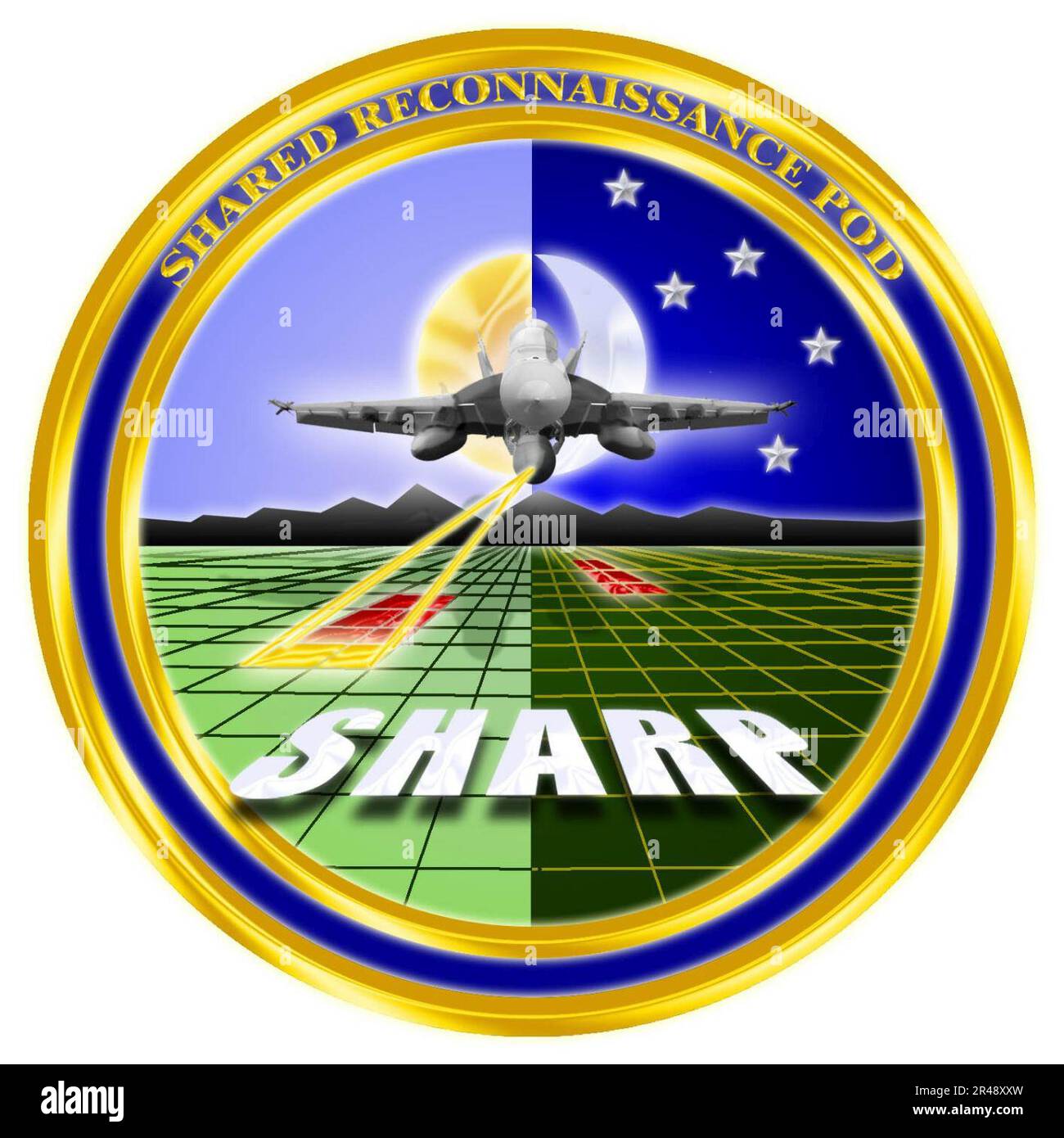 US Navy logo for a Shared Reconnaissance Pod (SHARP Stock Photo - Alamy