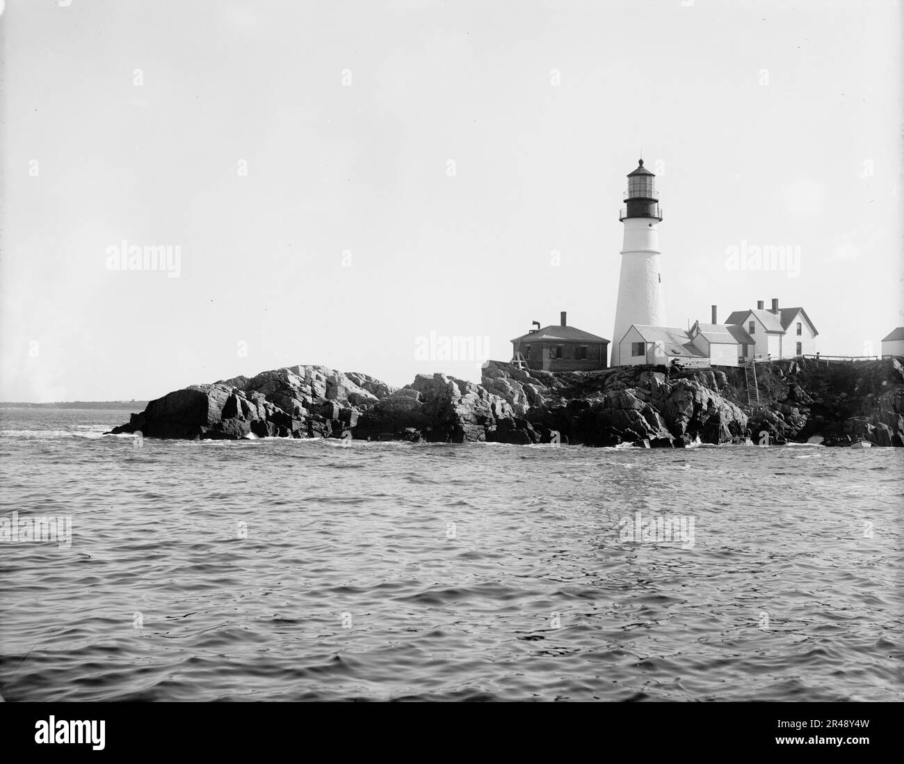 Portland Head Light, Portland, Maine, between 1900 and 1910 Stock Photo ...