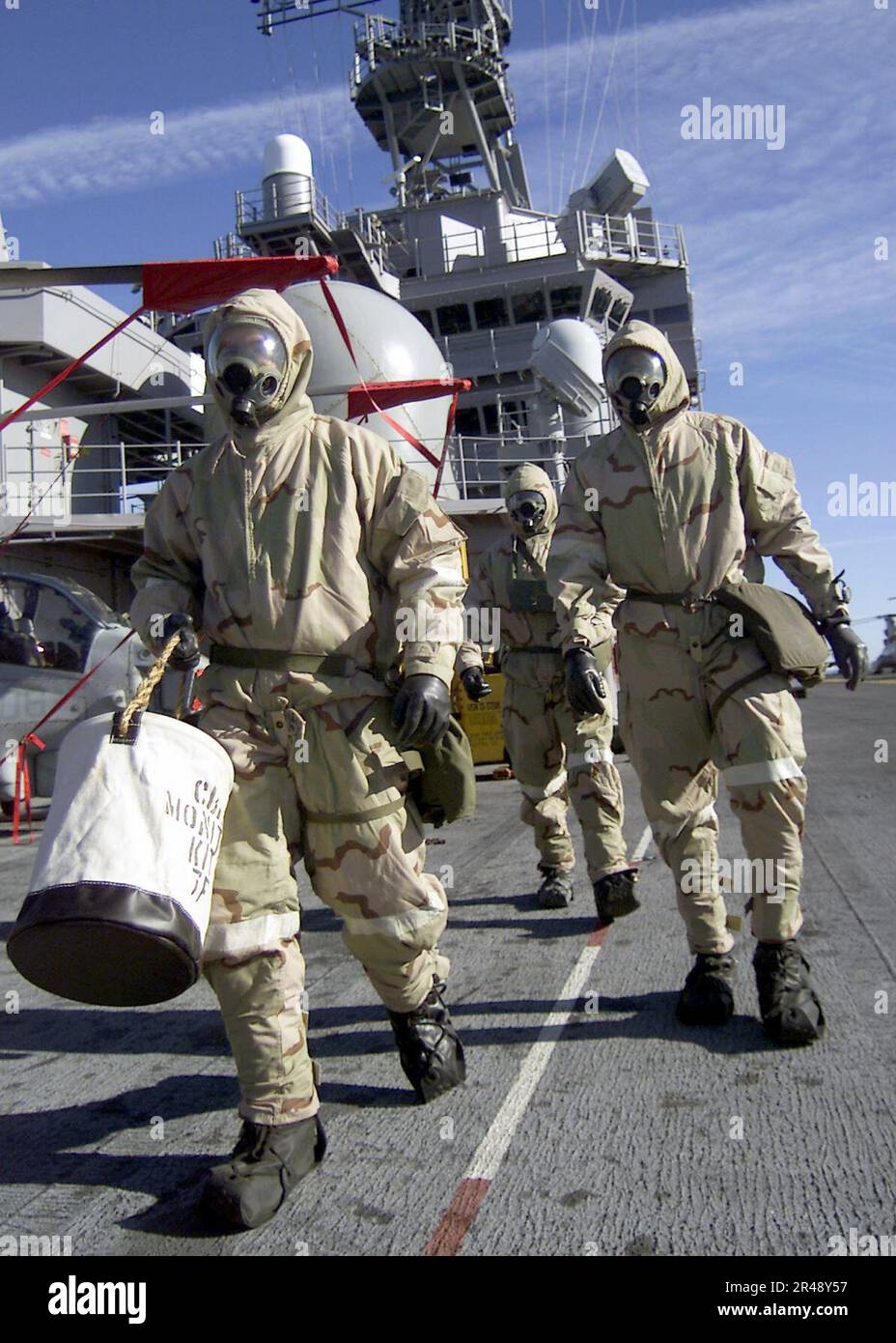 US Navy Advanced Chemical Protective Garments while on an investigation ...