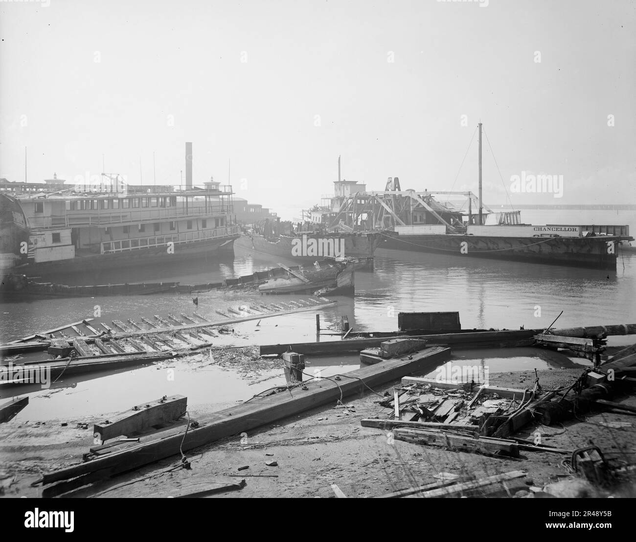 Old boats beached to rot away, New York City, between 1900 and 1910 ...