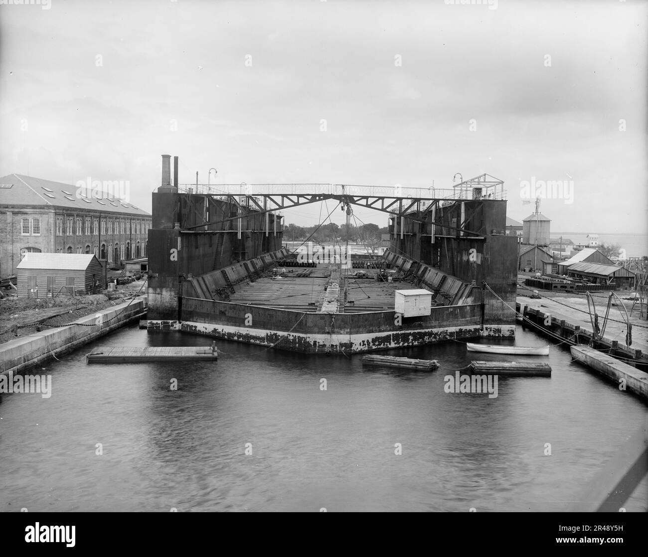 Floating dry dock, Pensacola, Fla., between 1900 and 1910 Stock Photo ...