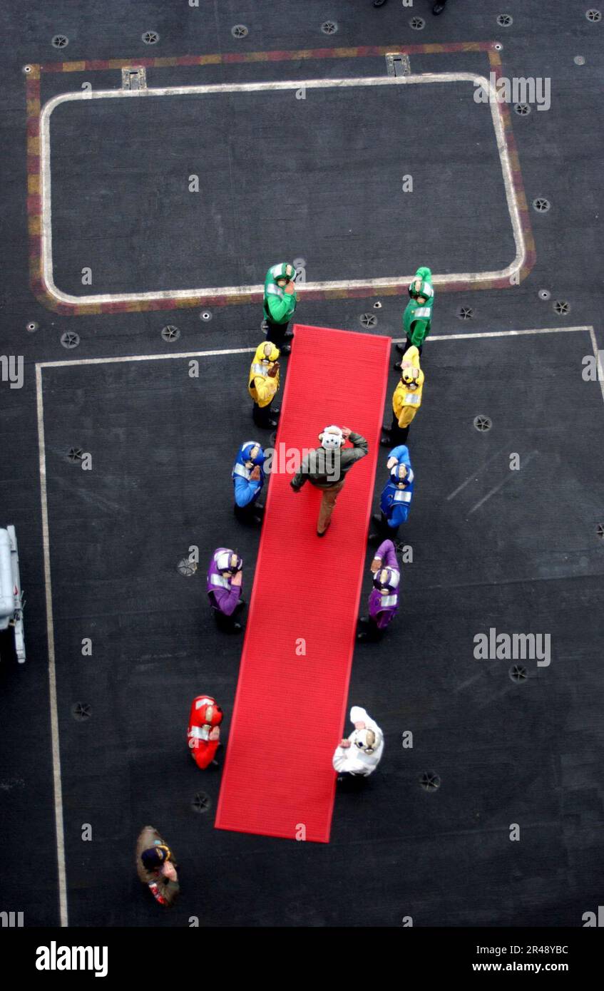 US Navy Rainbow Sideboys render honors to Vice Adm. Scott Fry ...