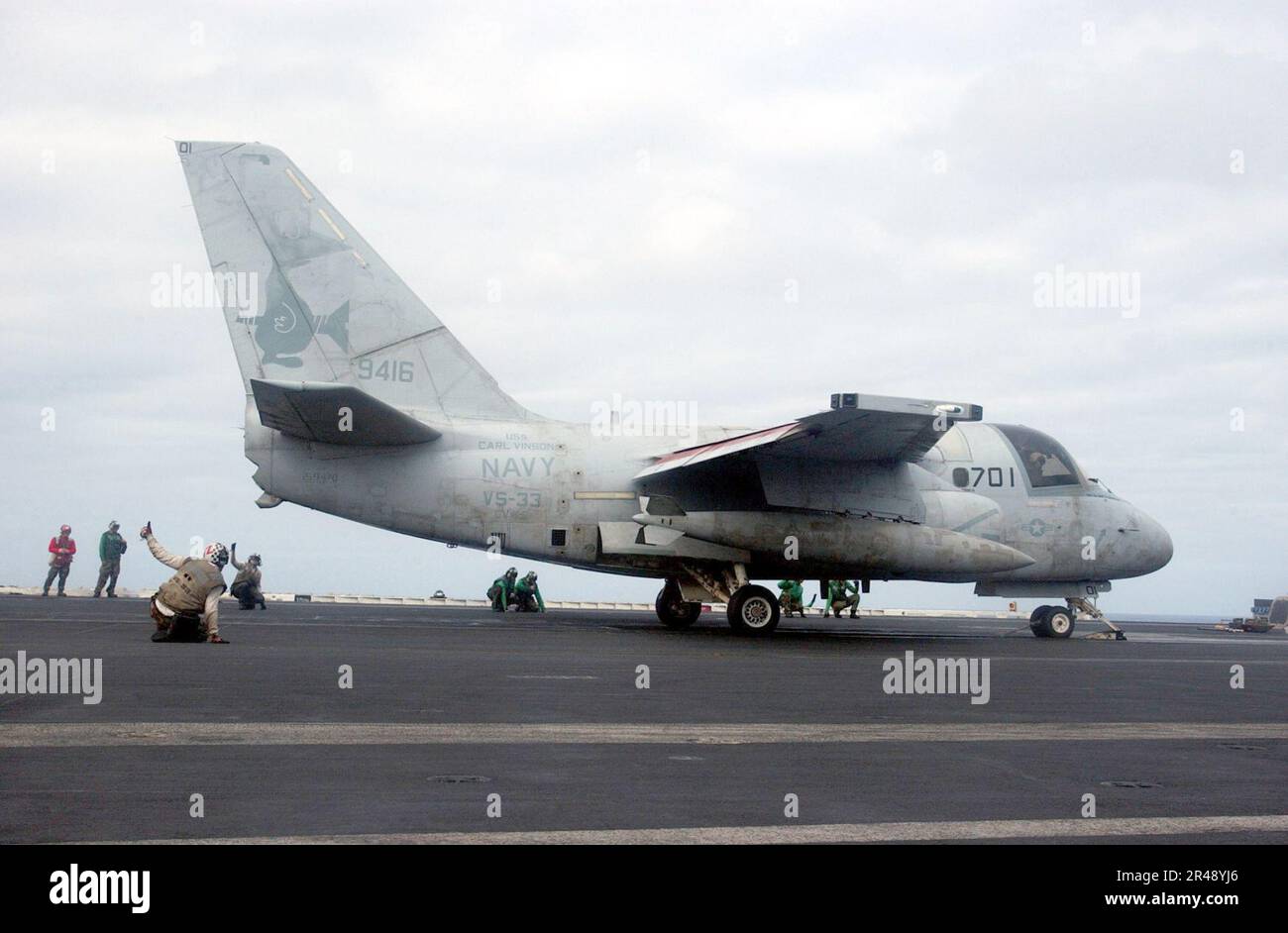 US Navy Viking prepares to launch from one of four steam driven ...