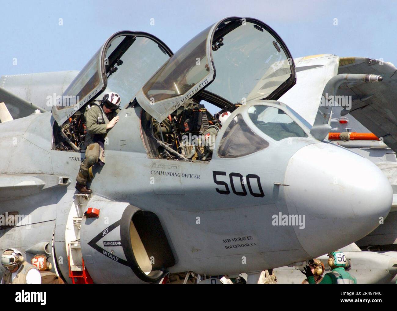US Navy pilots prepare for flight operations Stock Photo - Alamy