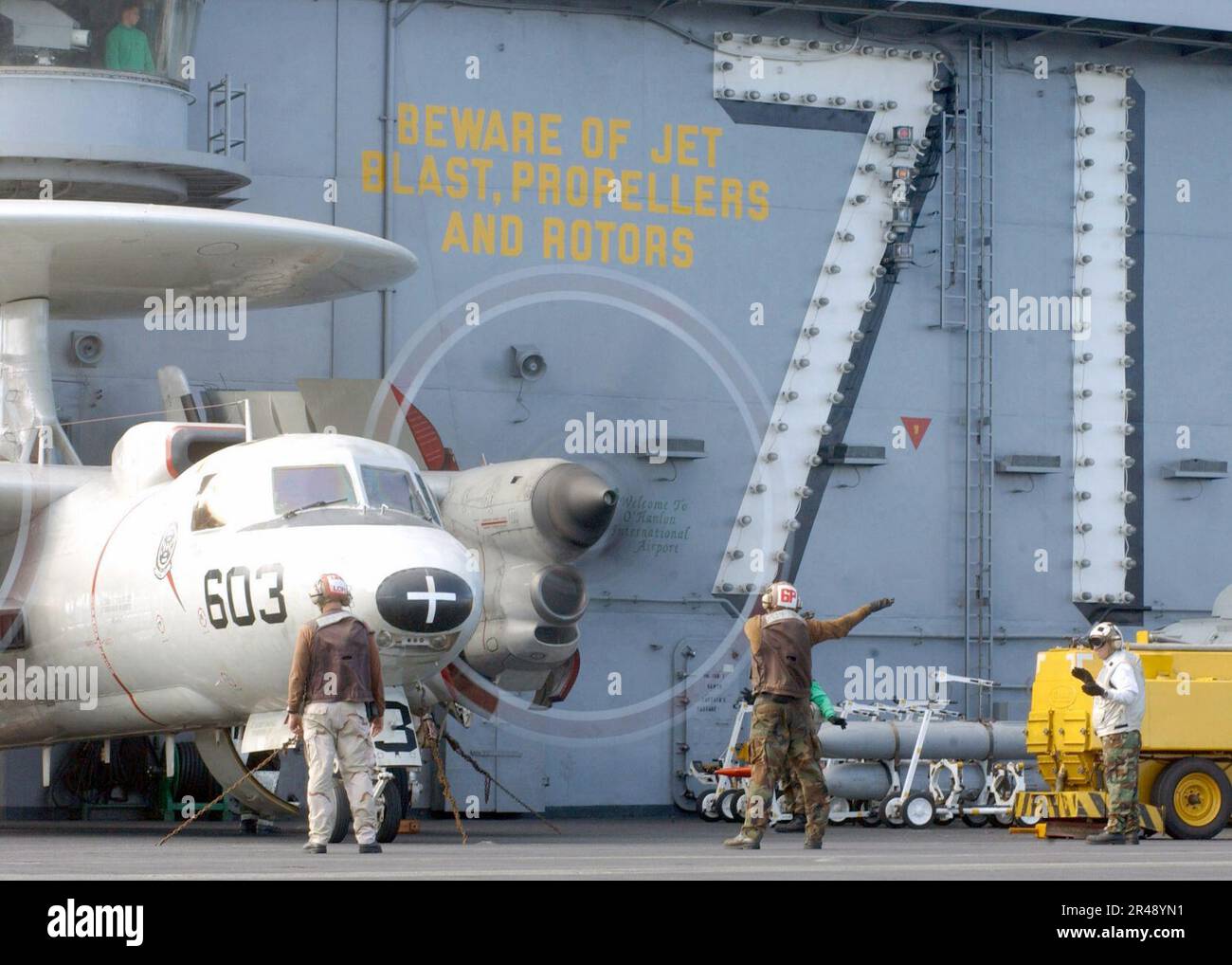 US Navy plane captain goes through start up procedures with pilots of ...