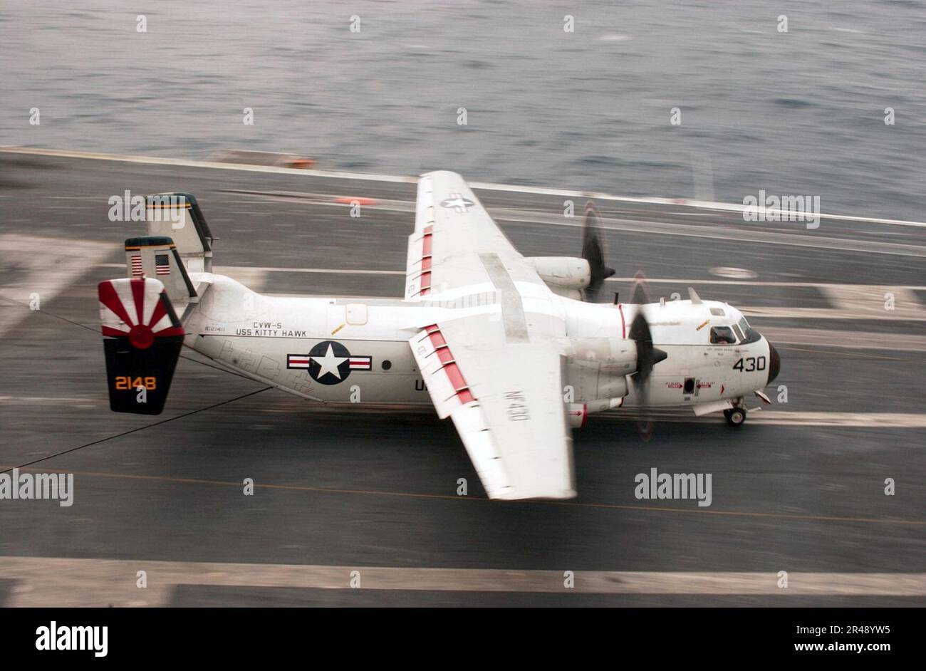 US Navy C-2A lands Stock Photo - Alamy