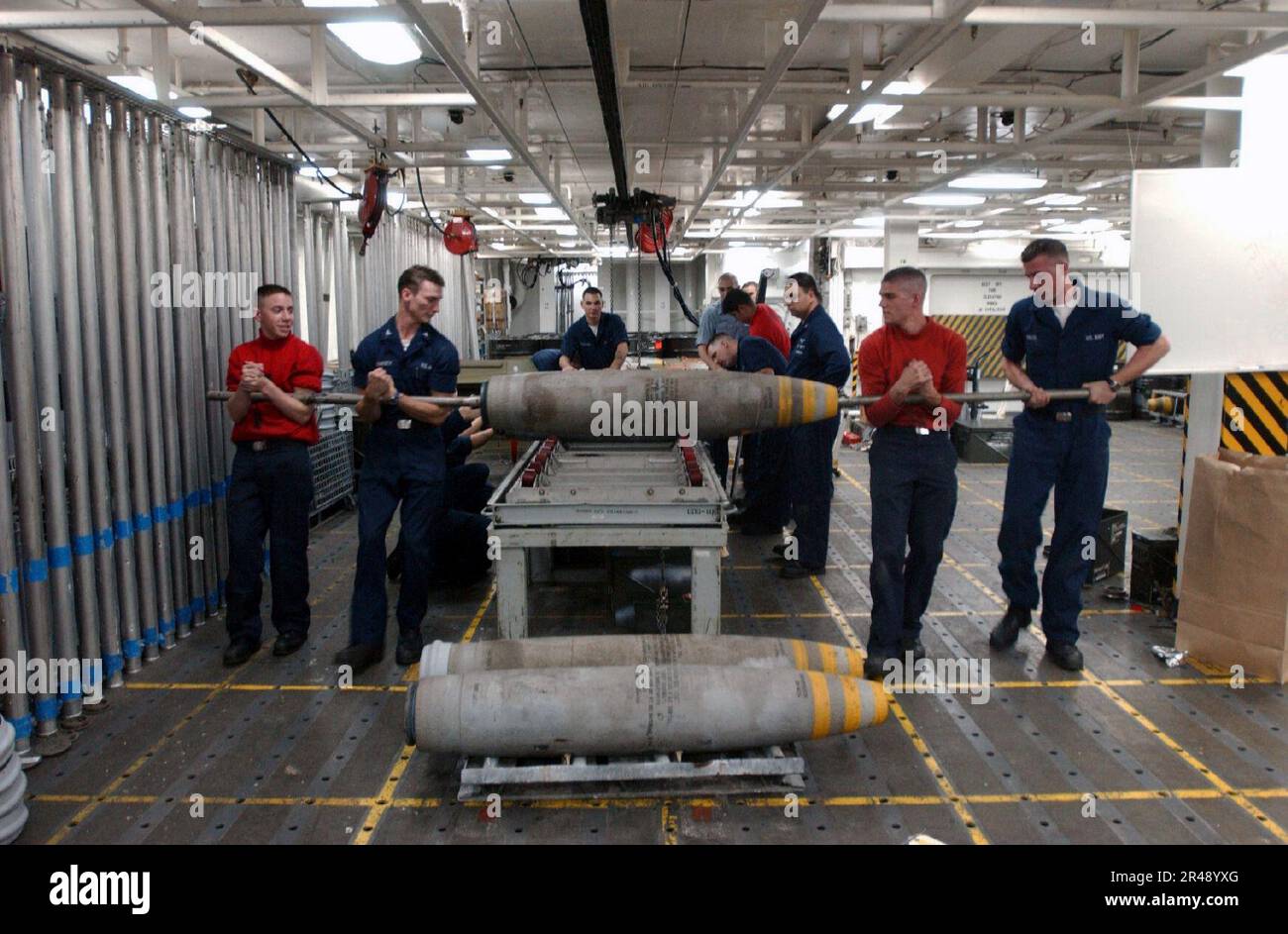 US Navy Aviation Ordnanceman assemble a 500-pound GBU-12 bomb Stock ...
