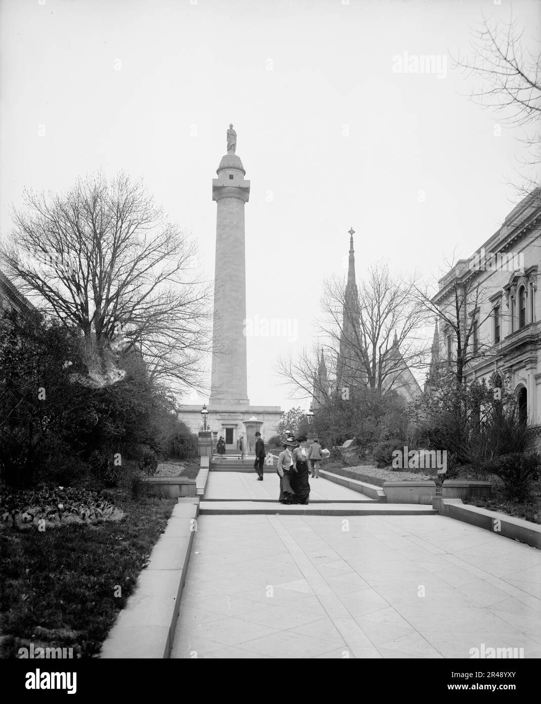 Washington monument baltimore Black and White Stock Photos & Images - Alamy