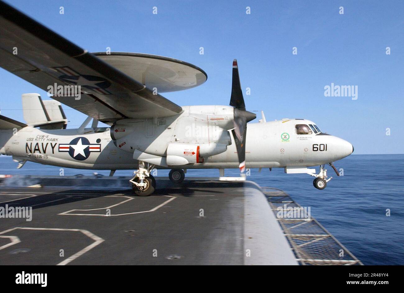 US Navy A E-2C launches from one of four steam-powered catapults on the ...