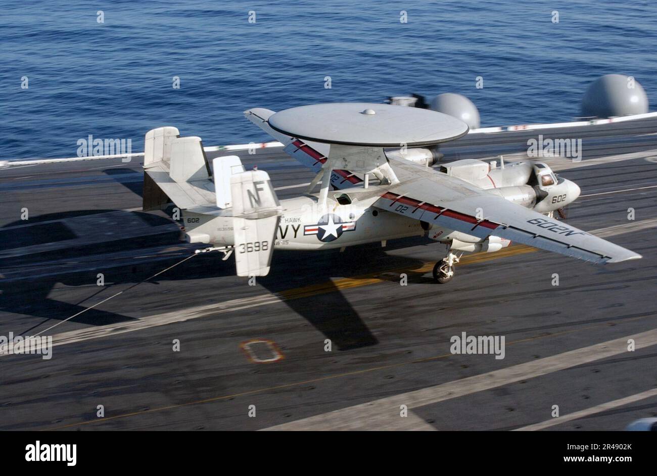 US Navy An E-2C makes a successful assisted landing on the ship's ...