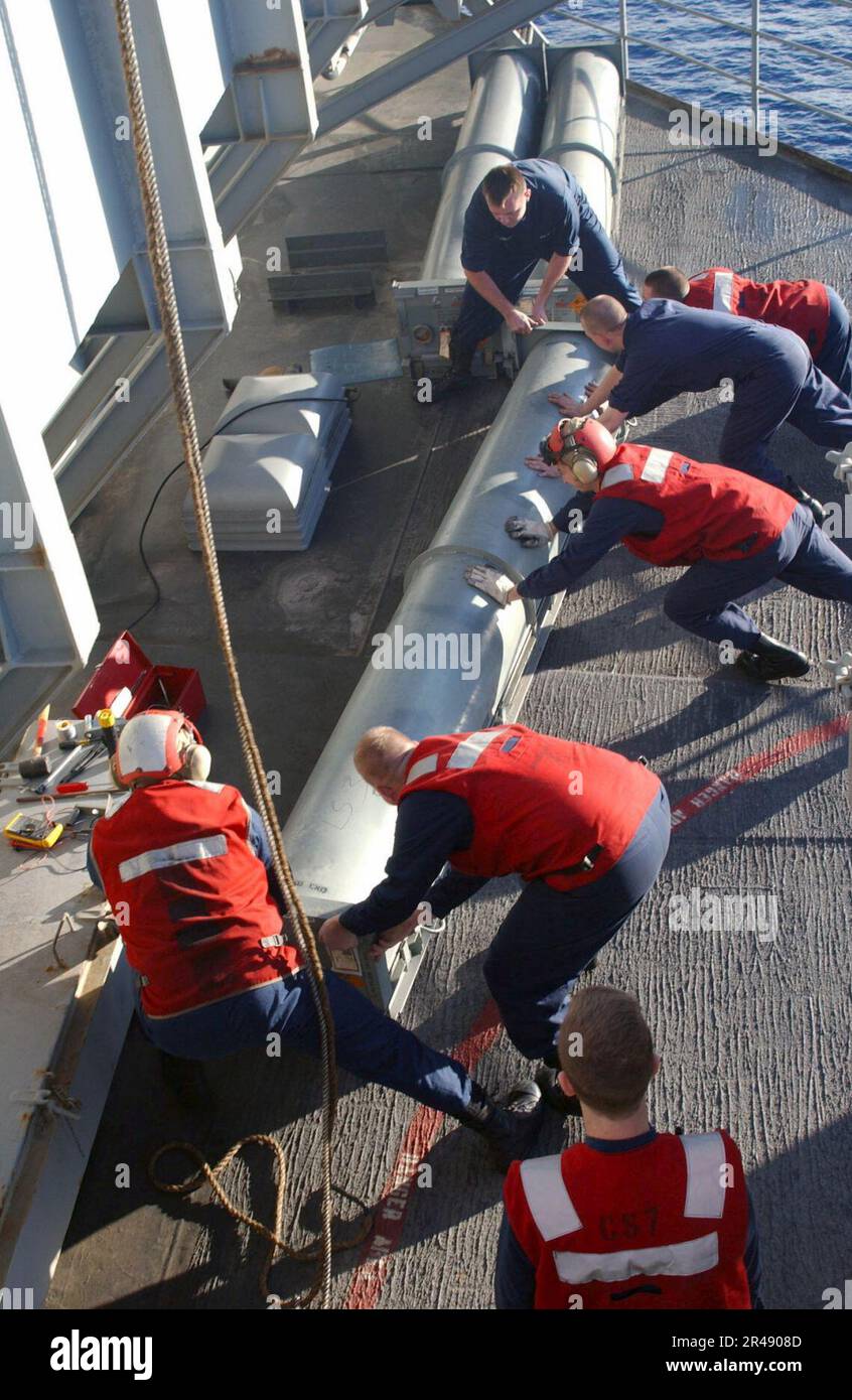 US Navy Fire Controlmen assigned to the Roosevelt's combat systems ...