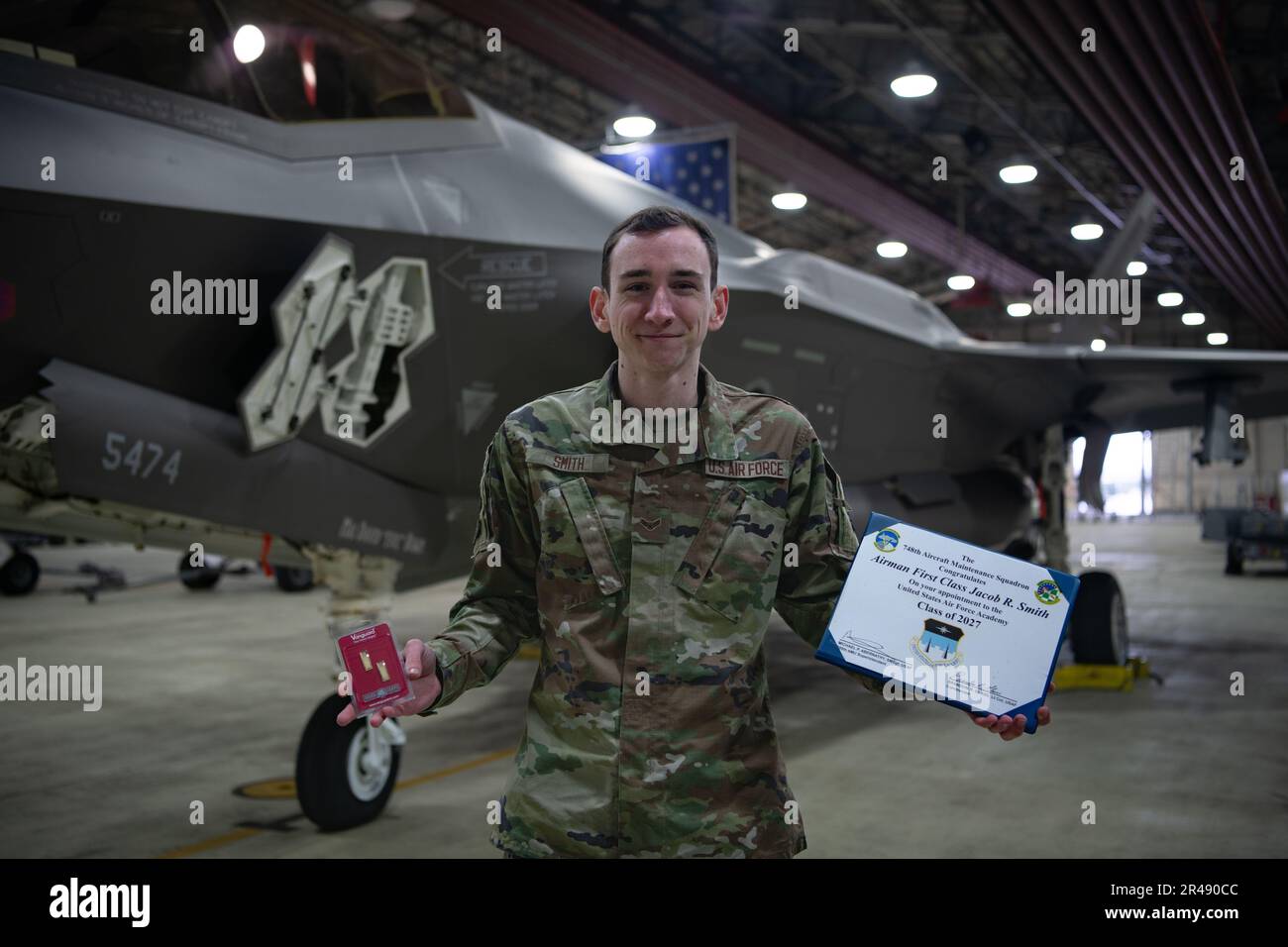 U.S. Air Force Airman 1st Class Jacob Smith, a 748th Aircraft ...
