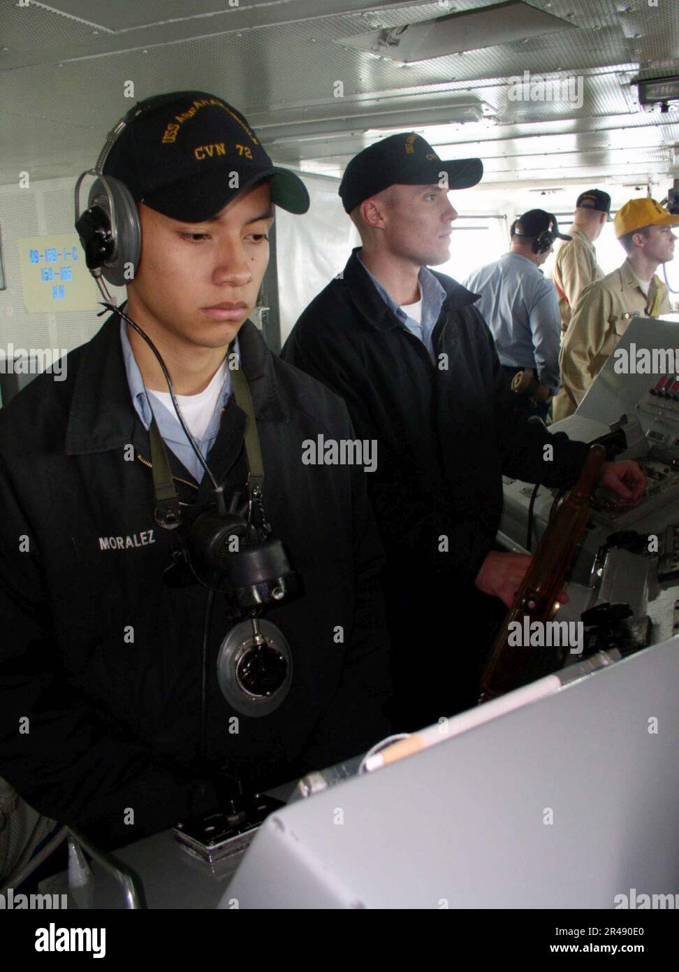 US Navy Inside the Pilot House Stock Photo - Alamy