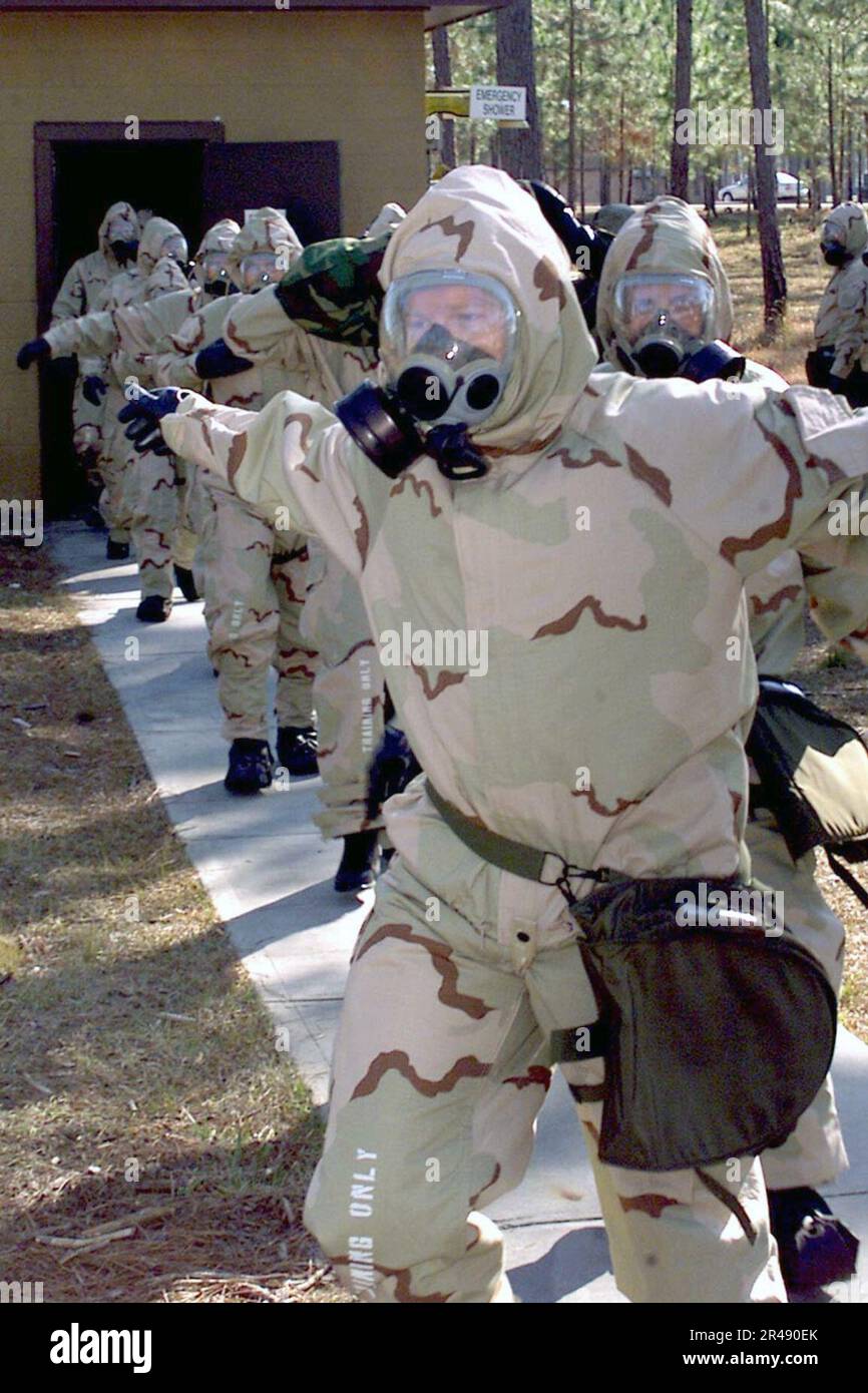 US Navy A group of Seabees go through Chemical Biological and ...