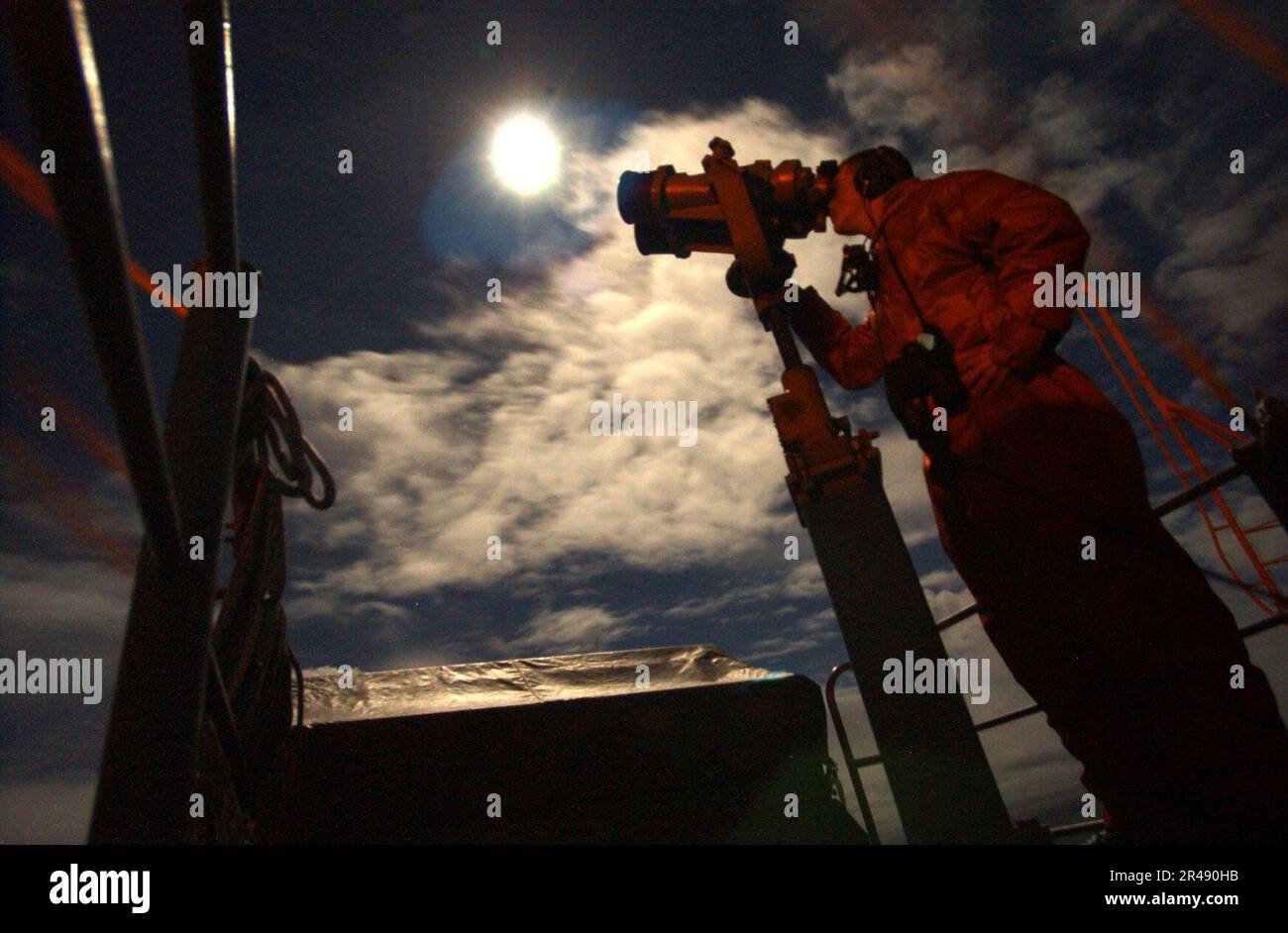 US Navy Lookout at sea Stock Photo - Alamy