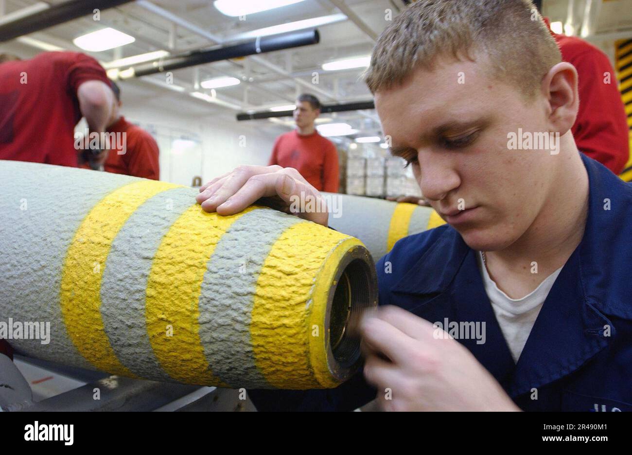 US Navy 500-pound Guided Bomb Unit (GBU-12) assembly Stock Photo - Alamy