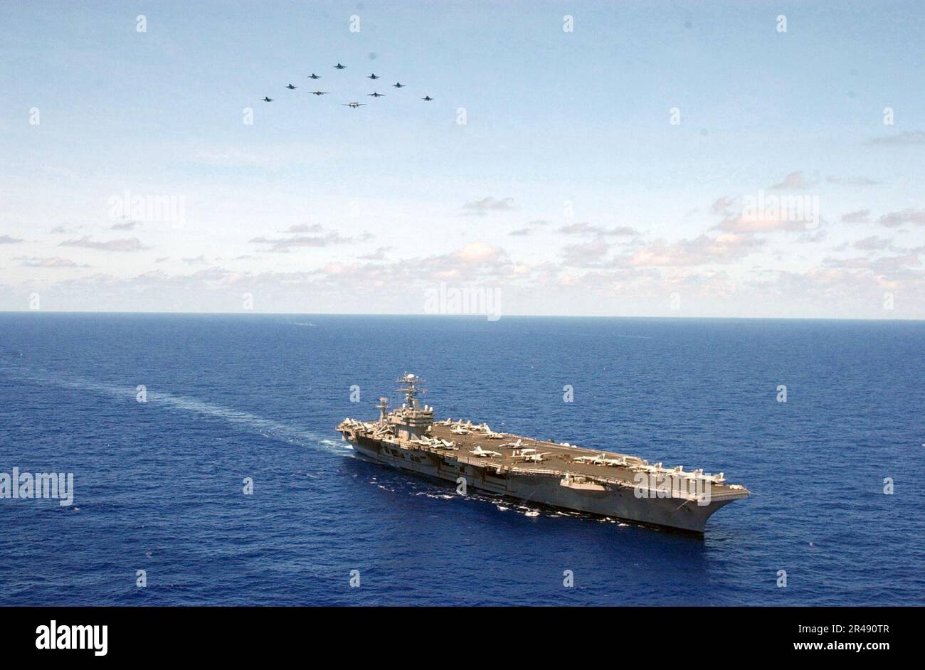 US Navy Aircraft assigned to Carrier Air Wing Nine (CVW-9) in formation ...