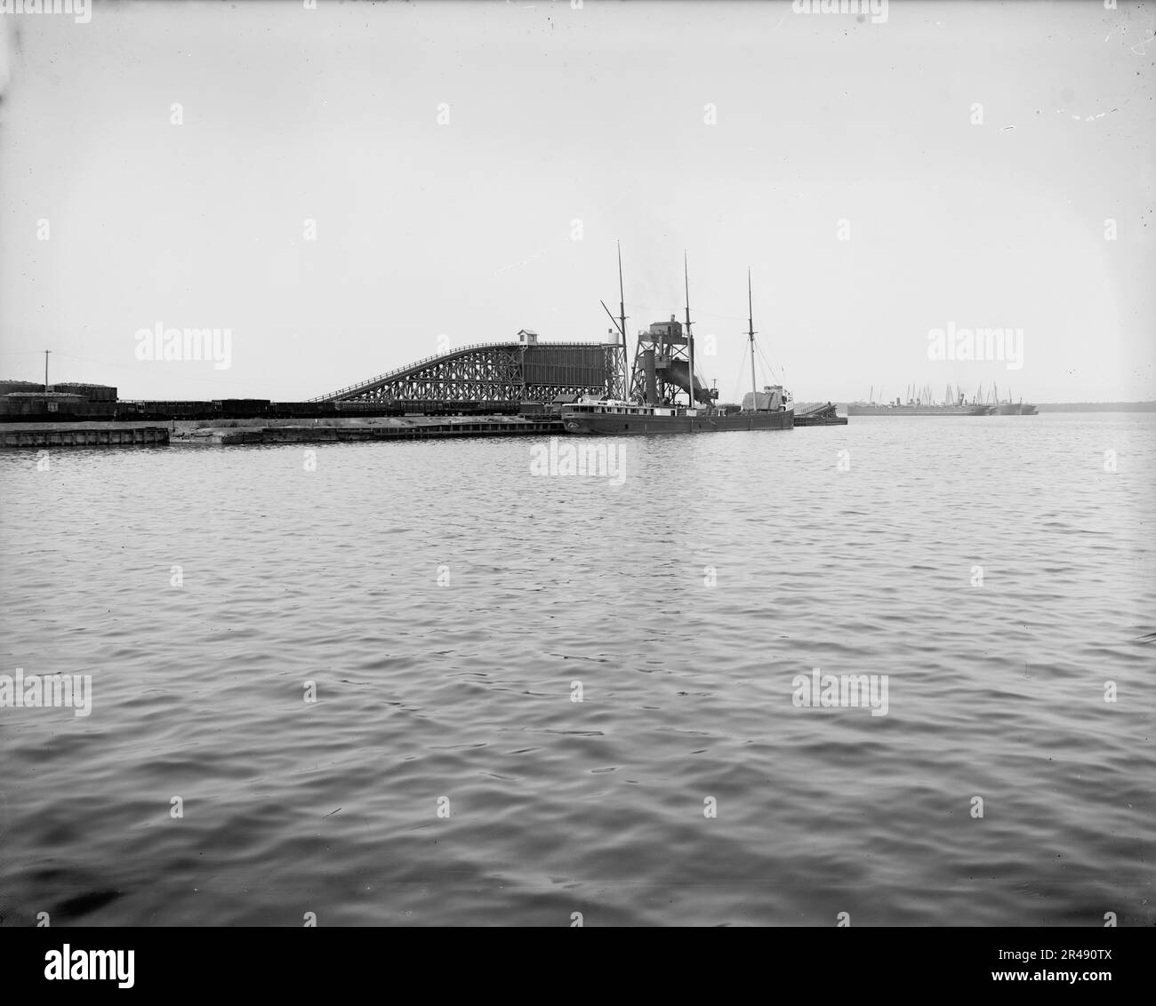 Coal trestle and car dumping plant, Erie, Pa., ca 1900 Stock Photo - Alamy