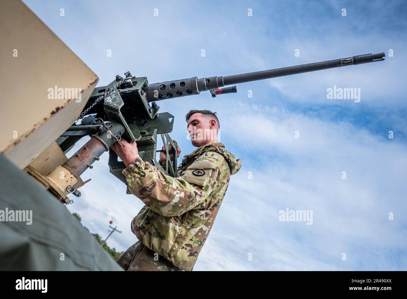 A U.S. Army Soldier, with Delta Company, 1st Battalion, 114th Infantry ...