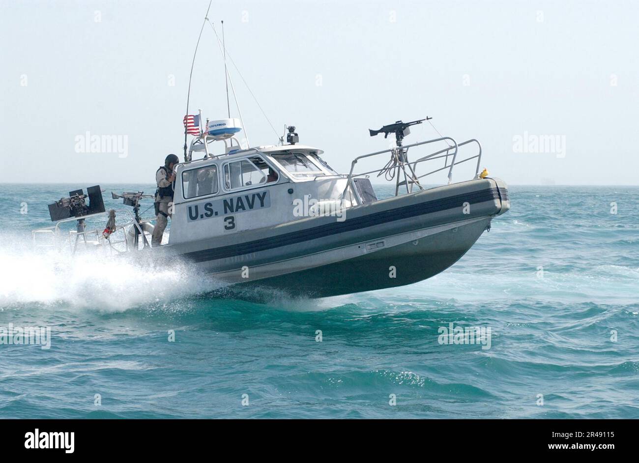 US Navy A boat crew assigned to Inshore Boat Unit Fourteen (IBU-14 ...