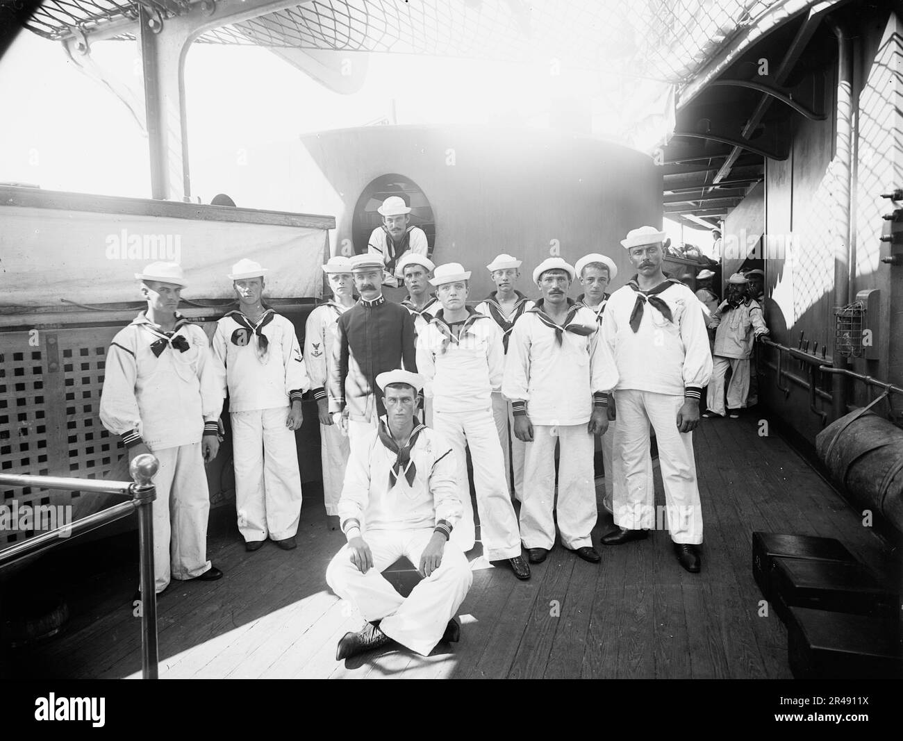 U.S.S. Indiana, group of seamen, between 1895 and 1901 Stock Photo - Alamy