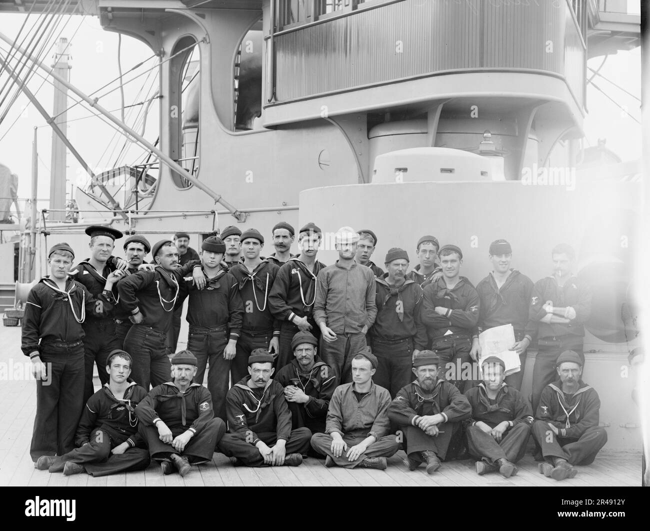 U.S.S. Indiana, group of seamen, between 1895 and 1901 Stock Photo - Alamy