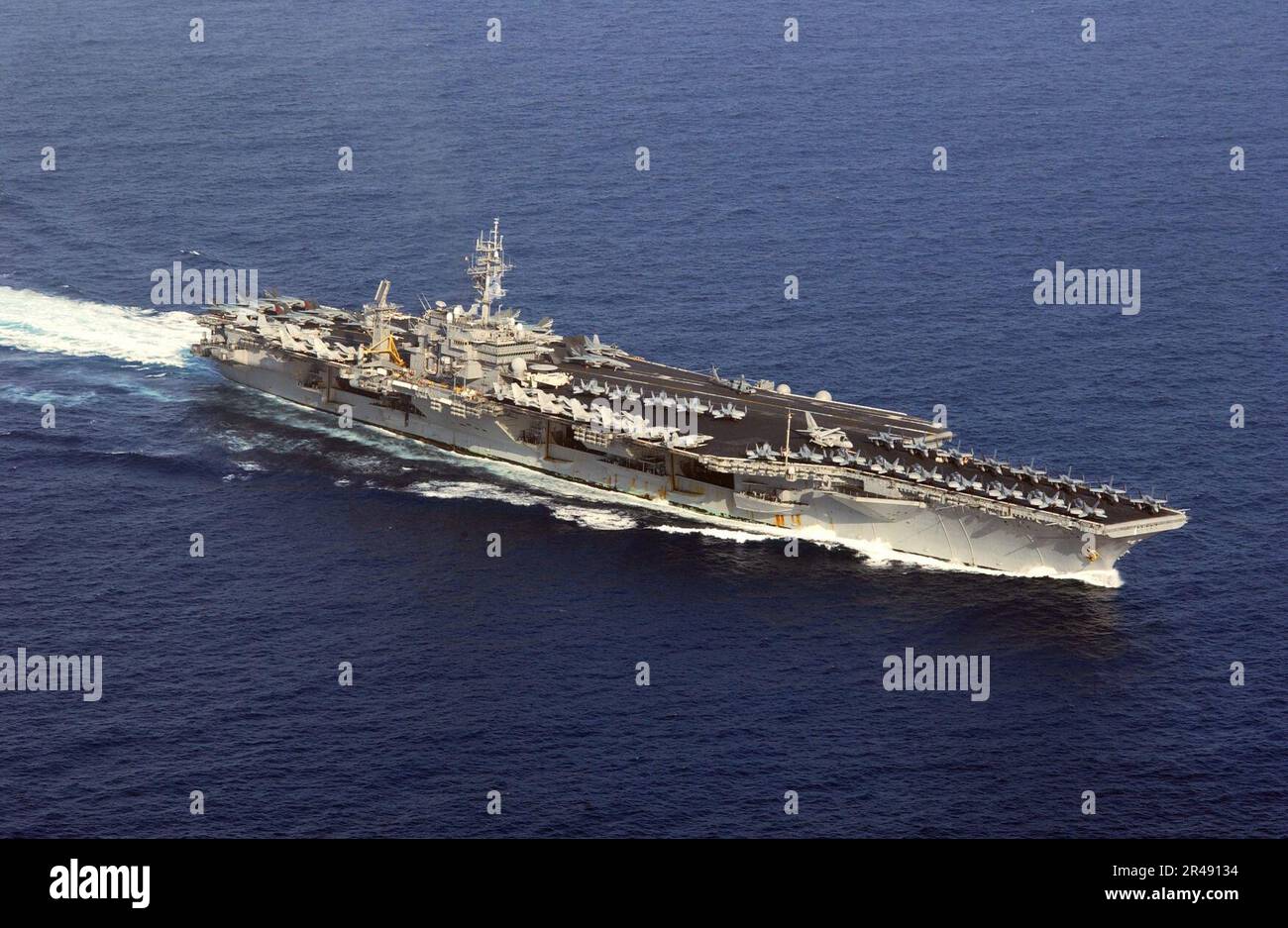 US Navy An aerial view of USS Kitty Hawk (CV 63) en route to the 5th ...